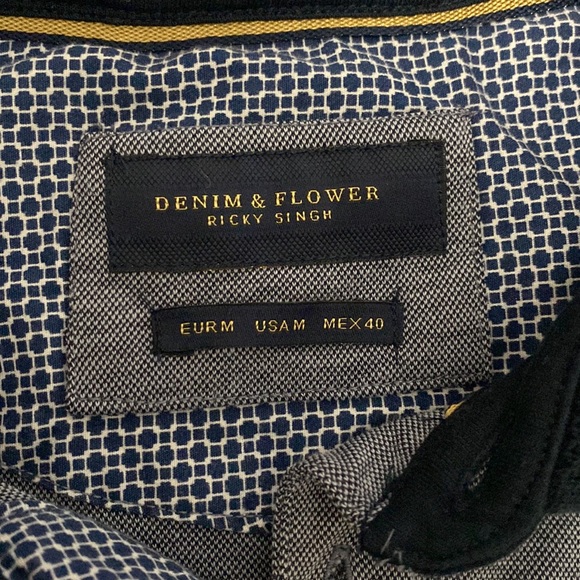 Denim & Flower | Shirts | Medium Denim And Flower Ricky Singh Faded ...